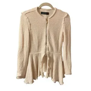 Zara | Jackets & Coats | Zara Peplum Zip Jacket | Poshmark